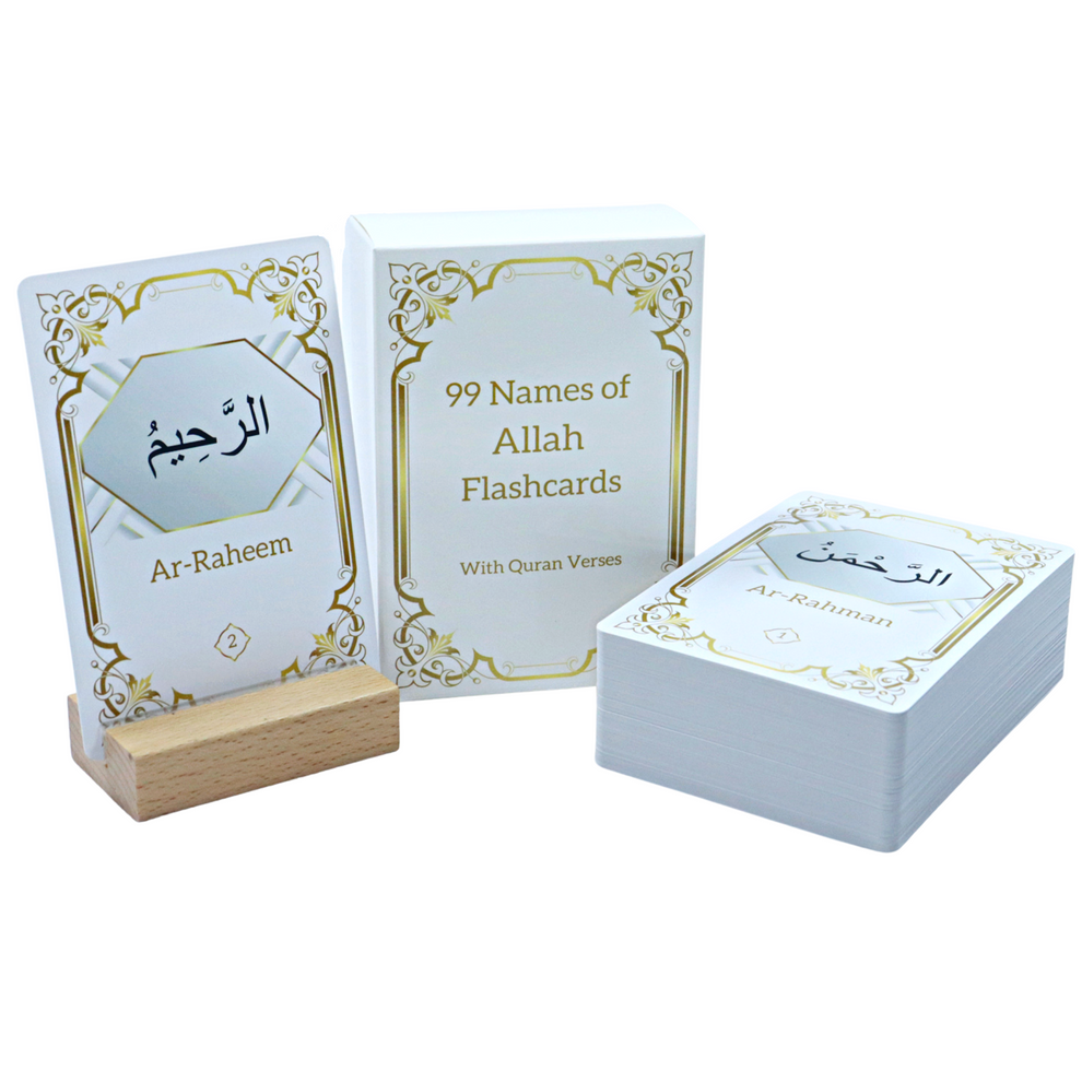 99 Names of Allah Flashcards with Quran Verses – Deen Supplies